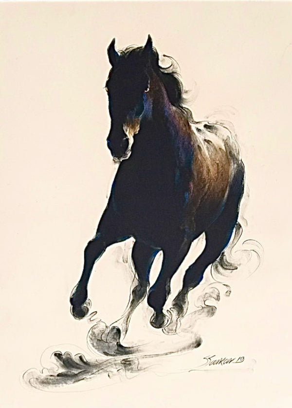 Dynamic Elegance: Original Abstract Horse Paintings for Sale ...
